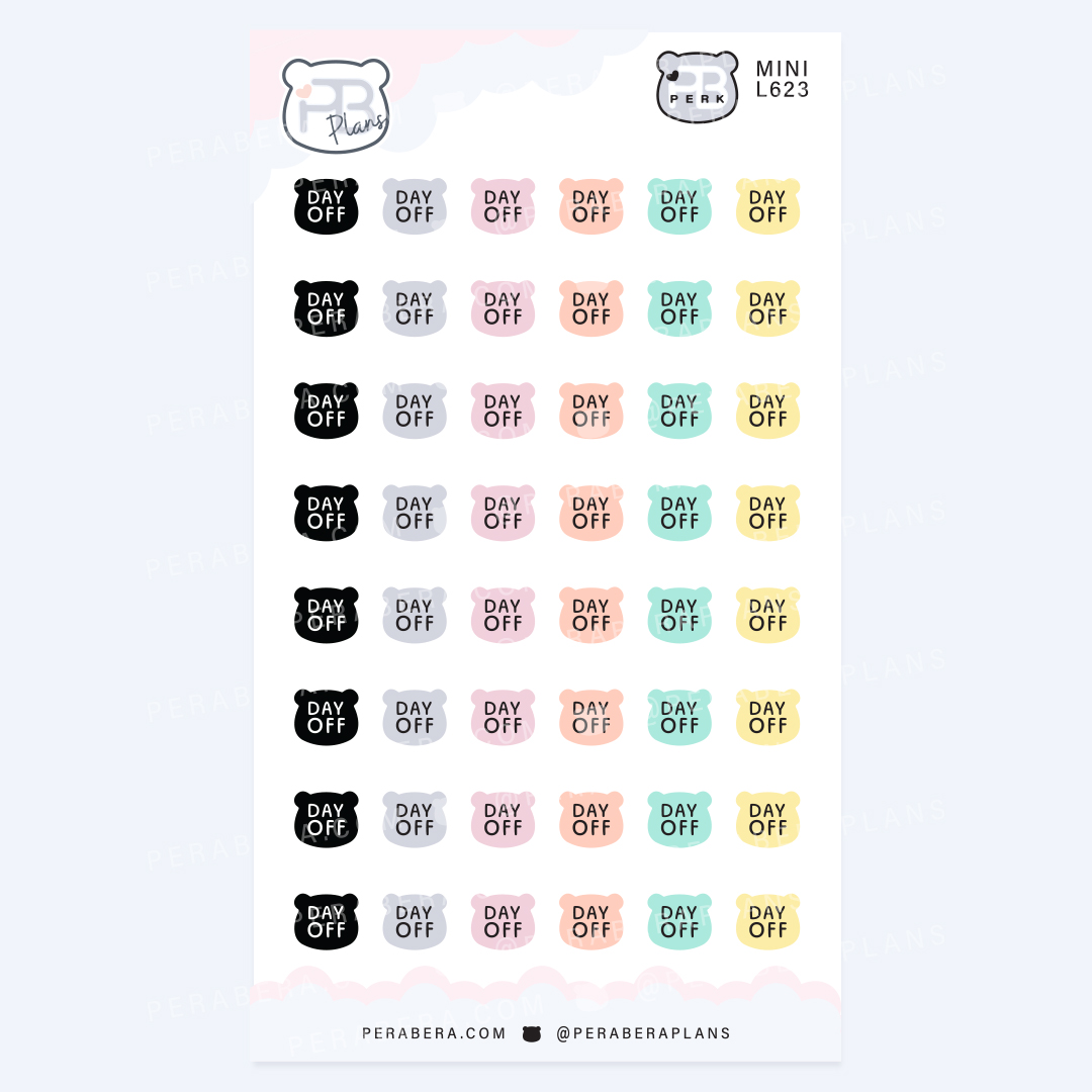 Mini Cute Bear Shape Daily Task Stickers – Important Functional Work ...